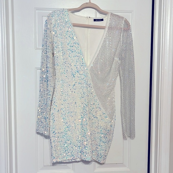 Banjul | Dresses | Absolutely Sexy Mini Dress With Sequins And Fishnets ...